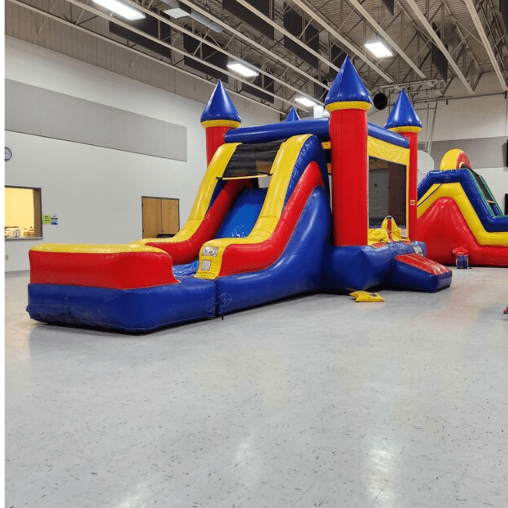 bouncy house with slide