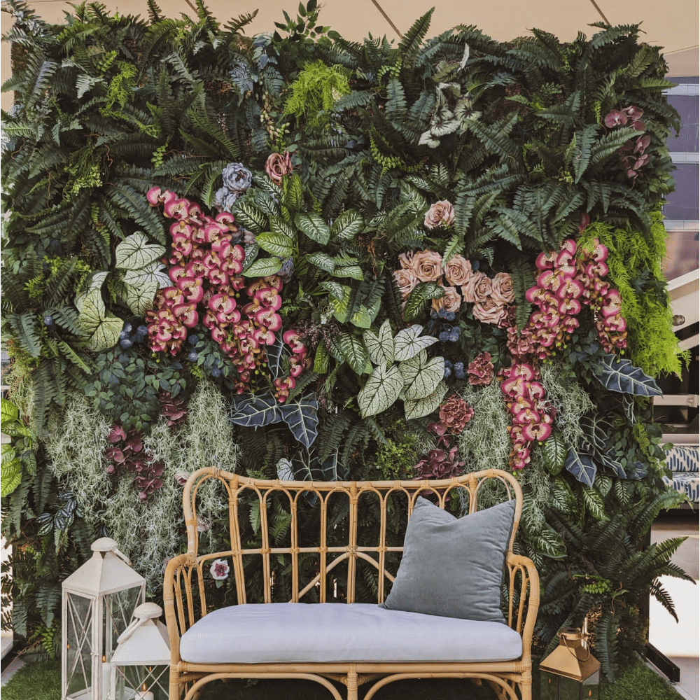 Faux Floral + Greenery Backdrop